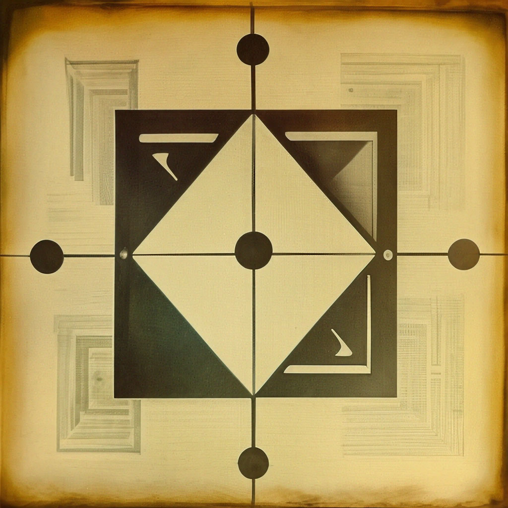 "Circle, Square, Triangle, drawing" — image created in Shedevrum