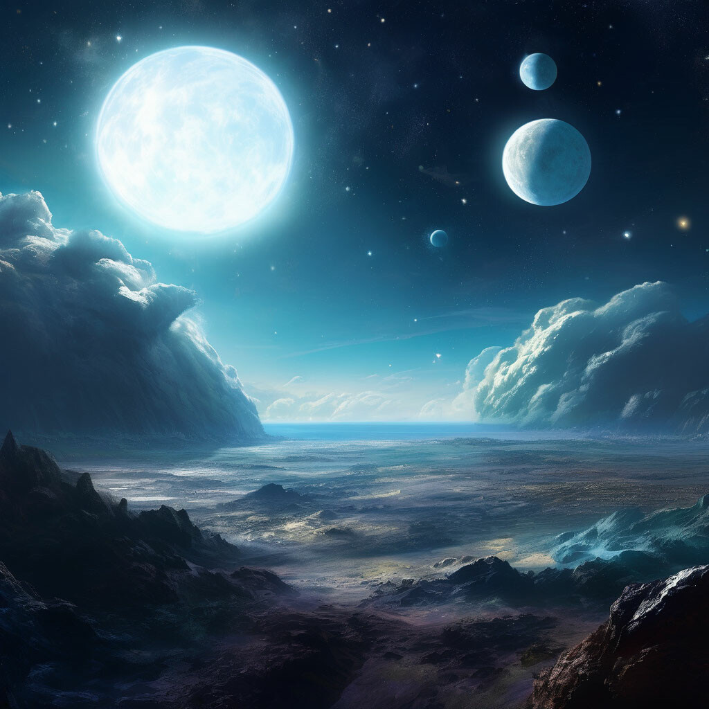 "The daytime side of the planet Landori shone with white light, shaded ...