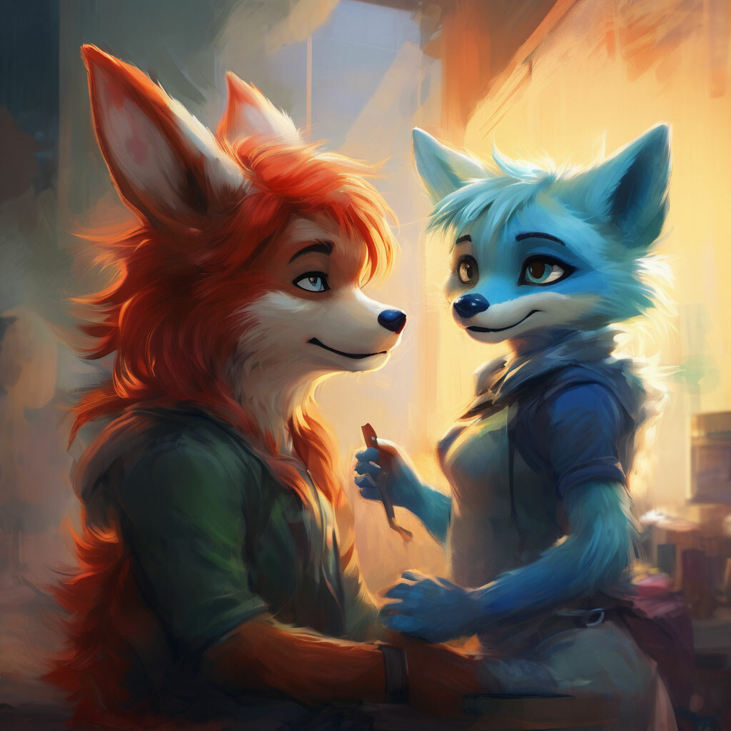 "Furry" — image created in Shedevrum