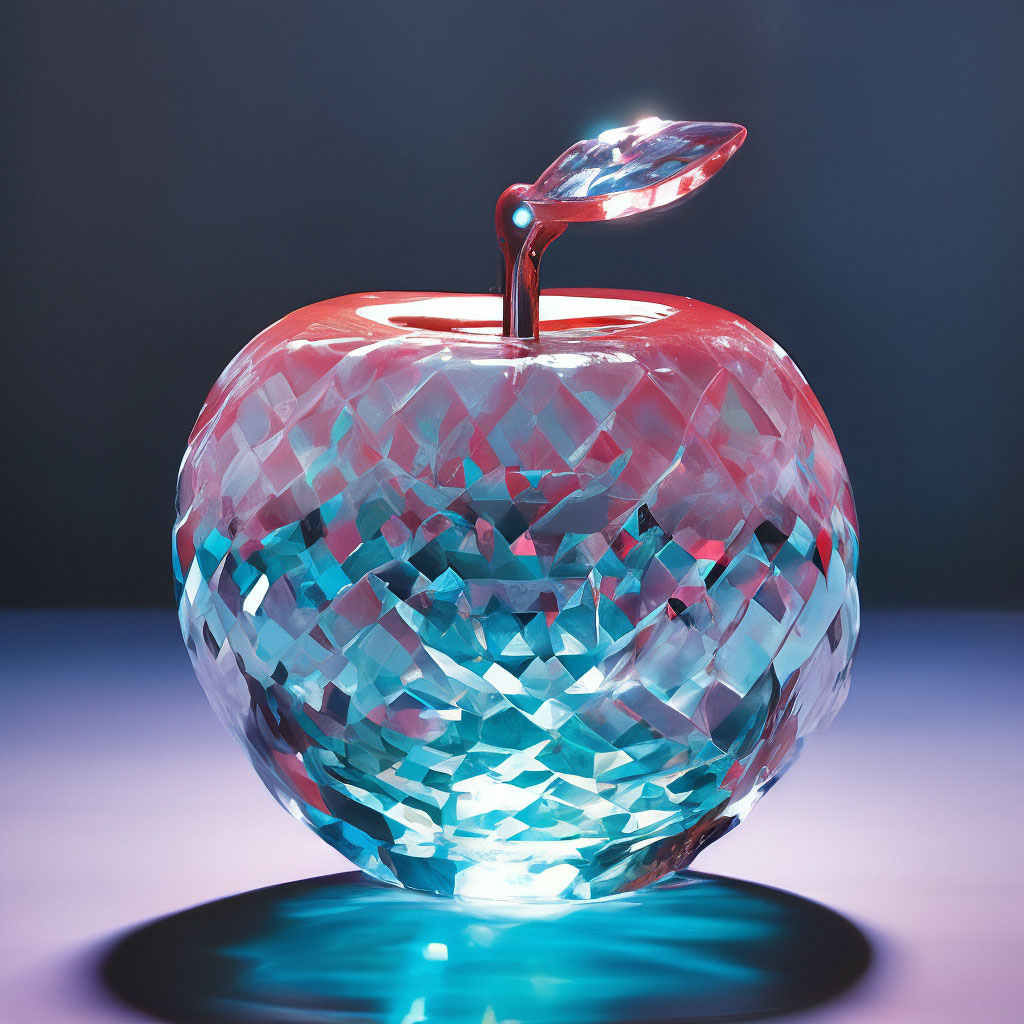 "The crystal apple" — image created in Shedevrum