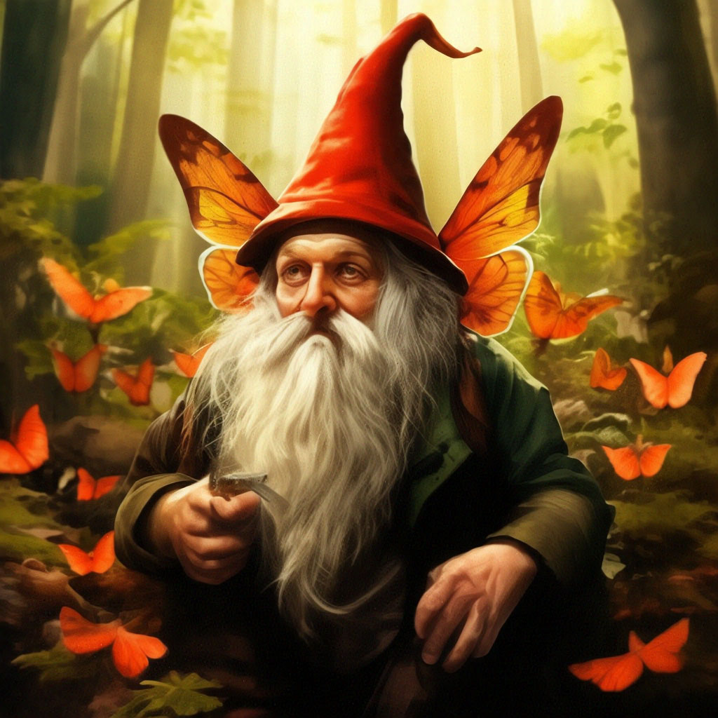 "Contemporary Art illustration; Lepidopterist Gnome; P.S. A ...