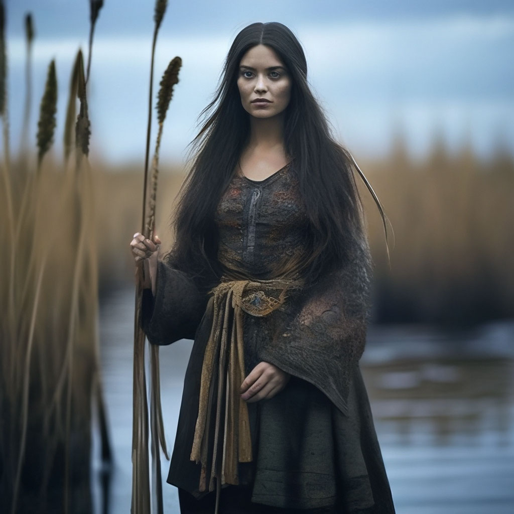 "Russian folklore, kikimora, the spirit of the swamp in the form of a ...