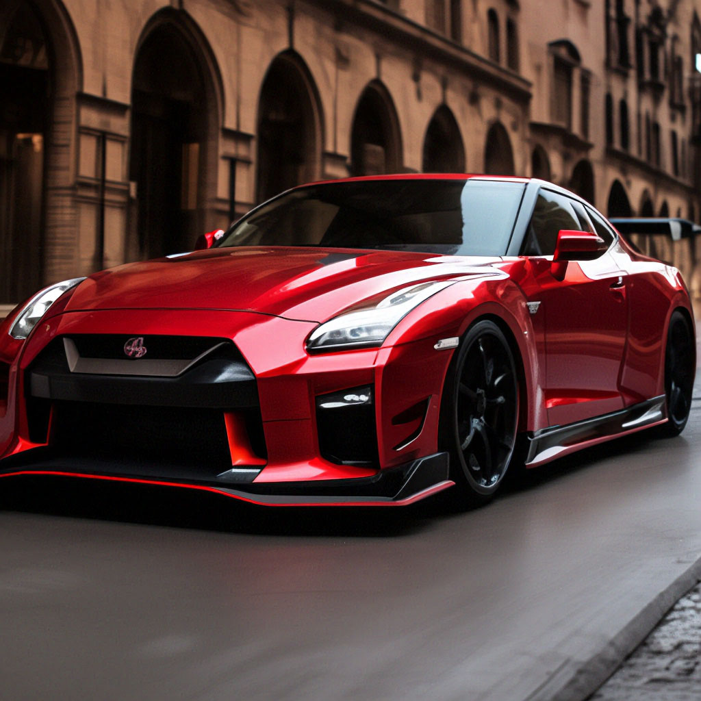 "Nissan GTR Nismo is beautiful, realistic, clear drawing, high detail ...