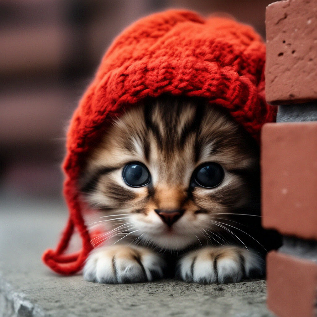 "TG: pillezkylive A kitten in a …" — imagen creada en Shedevrum