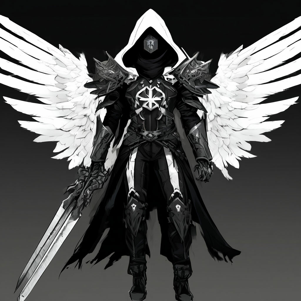 "The Fallen Fallen angel, high quality, professional, elaborate ...