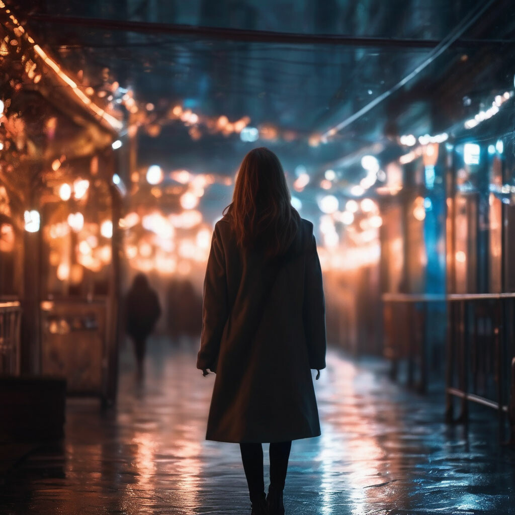 "Only she continues on her way alone, as always. A stranger among the ...