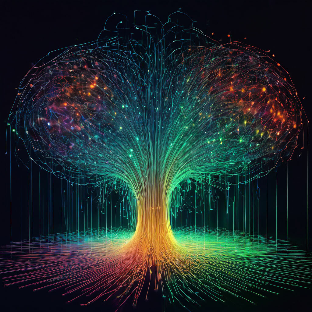 "What is the principle of neural networks" — image created in Shedevrum