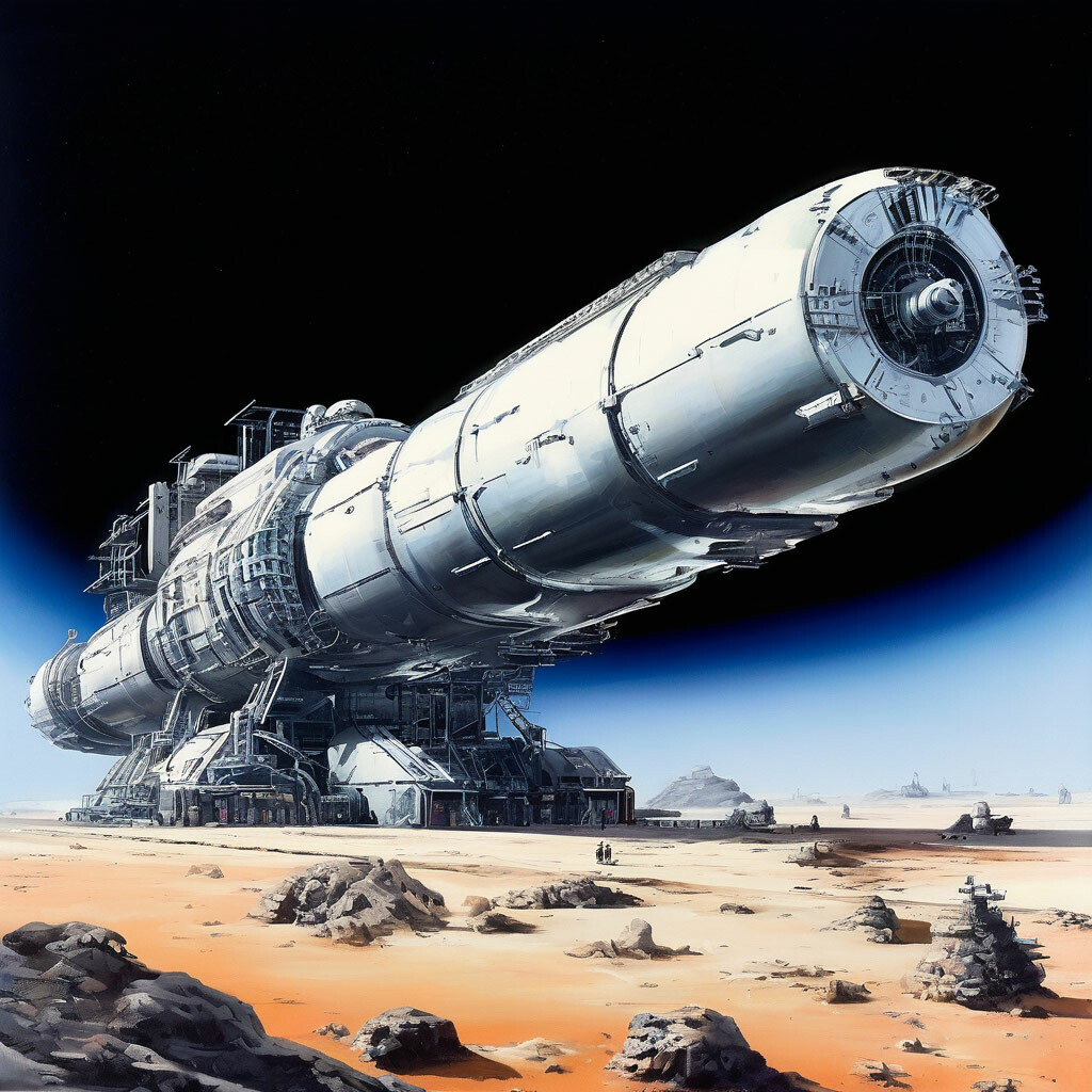 "A giant thermonuclear cannon is preparing to be fired into space ...
