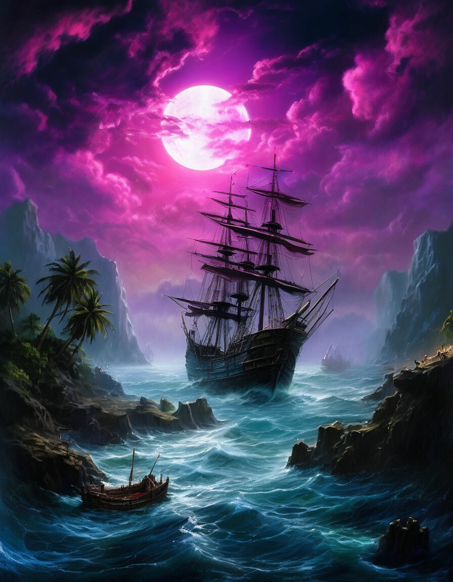 "🏞️🌄 мистика пираты карибского моря real cinematic Boris Vallejo Island ...