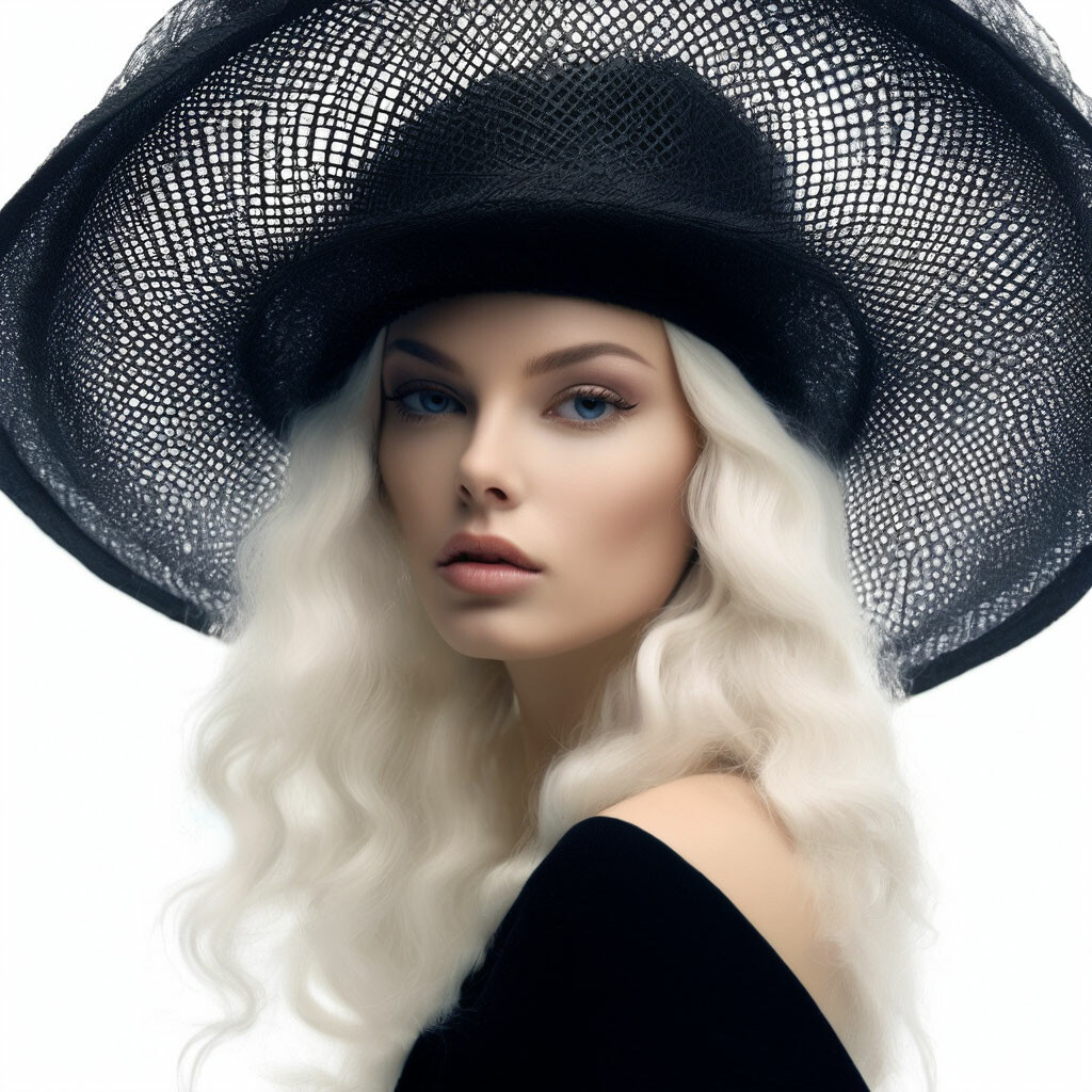 "Professional photo,pretentious style, hat,mixed eclectic beauty ...