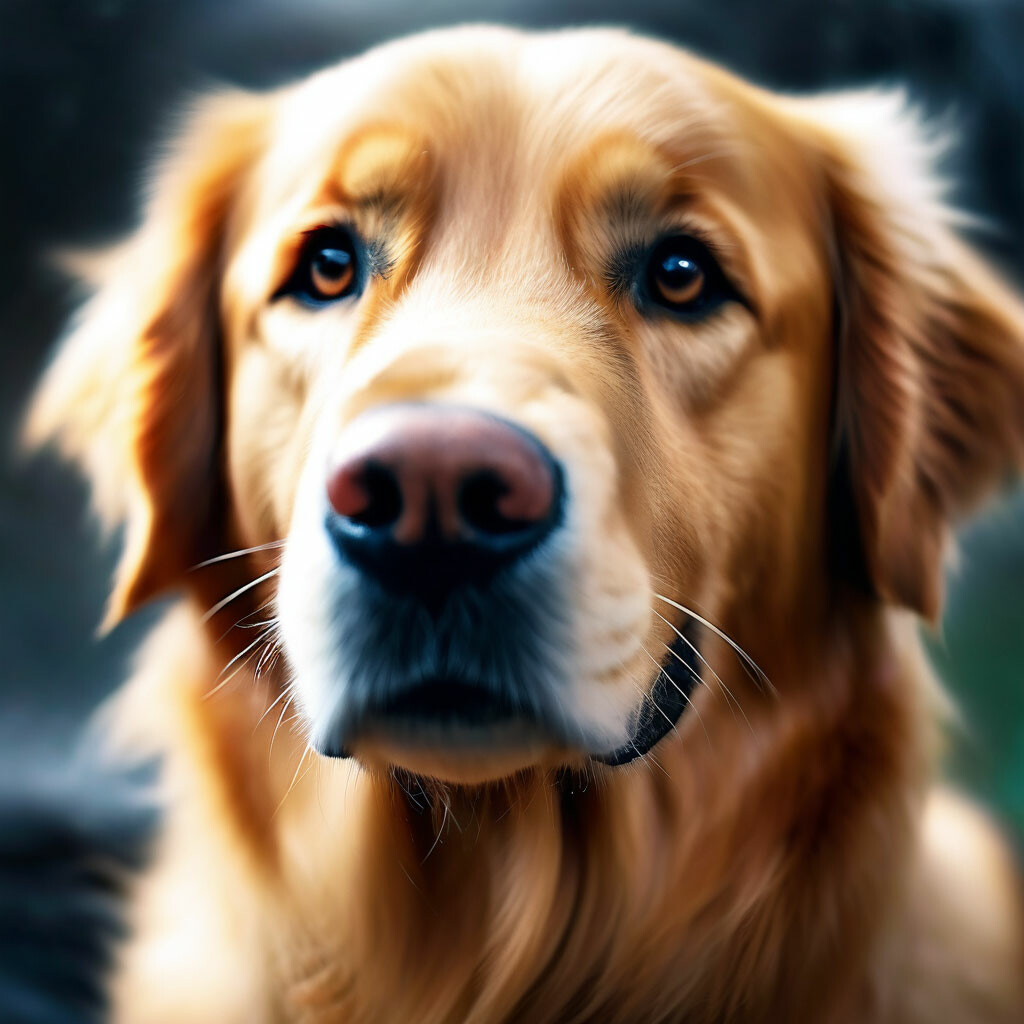 "Golden retriever, realistic, close-up, professional photo, 4k, high ...