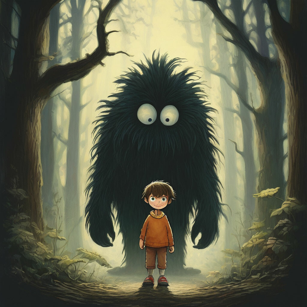 "Guide An anthropomorphic toothy shaggy Monster takes the boy into the ...