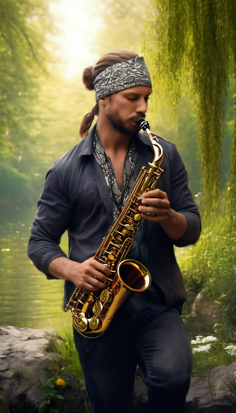 "Sunny jazz in the Laptev style an incredibly brutal guy in a bandana ...