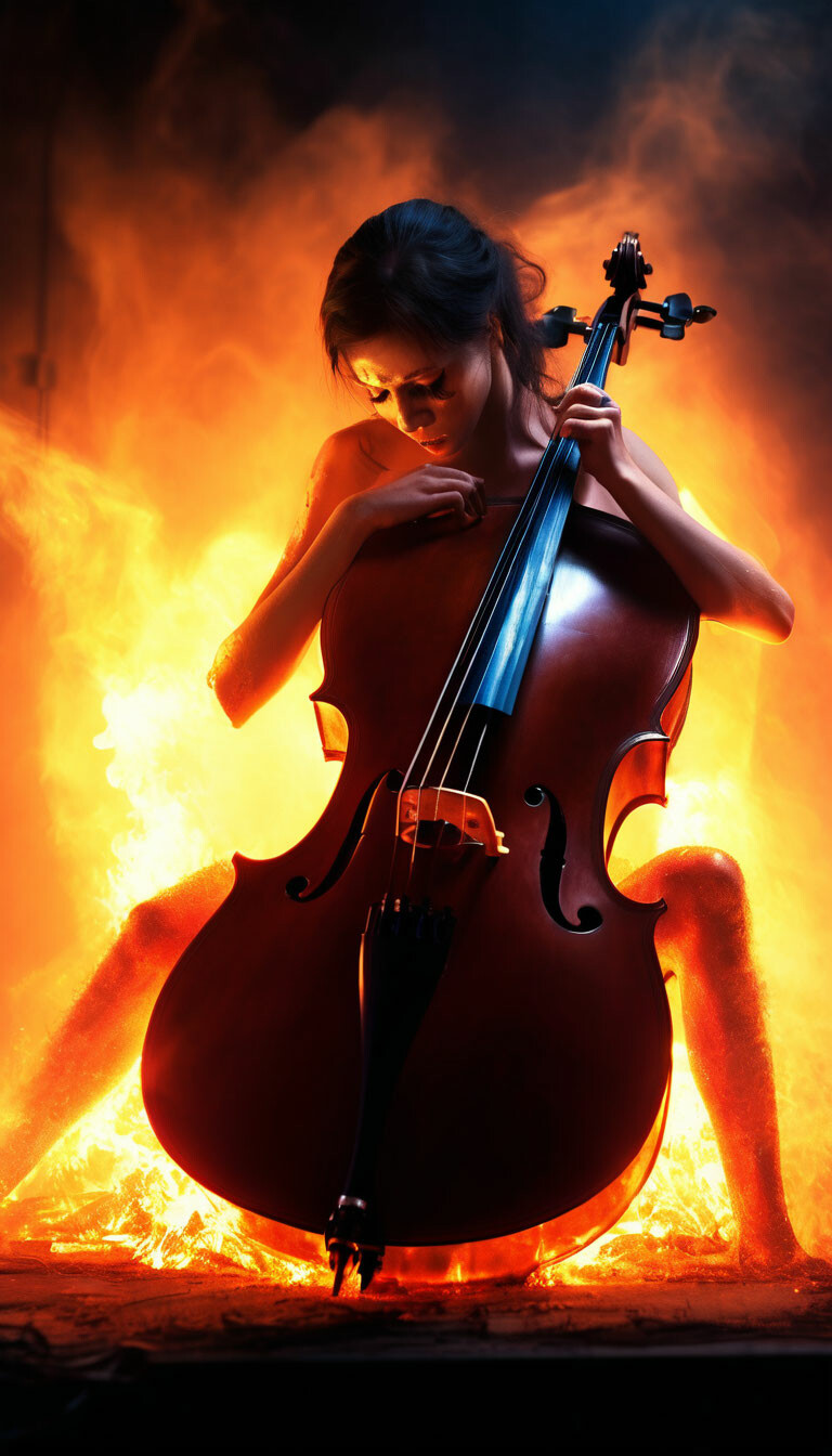 "Playing with fire. Sur, prof photo, hq, high detail, 4k, 30 mm lens ...