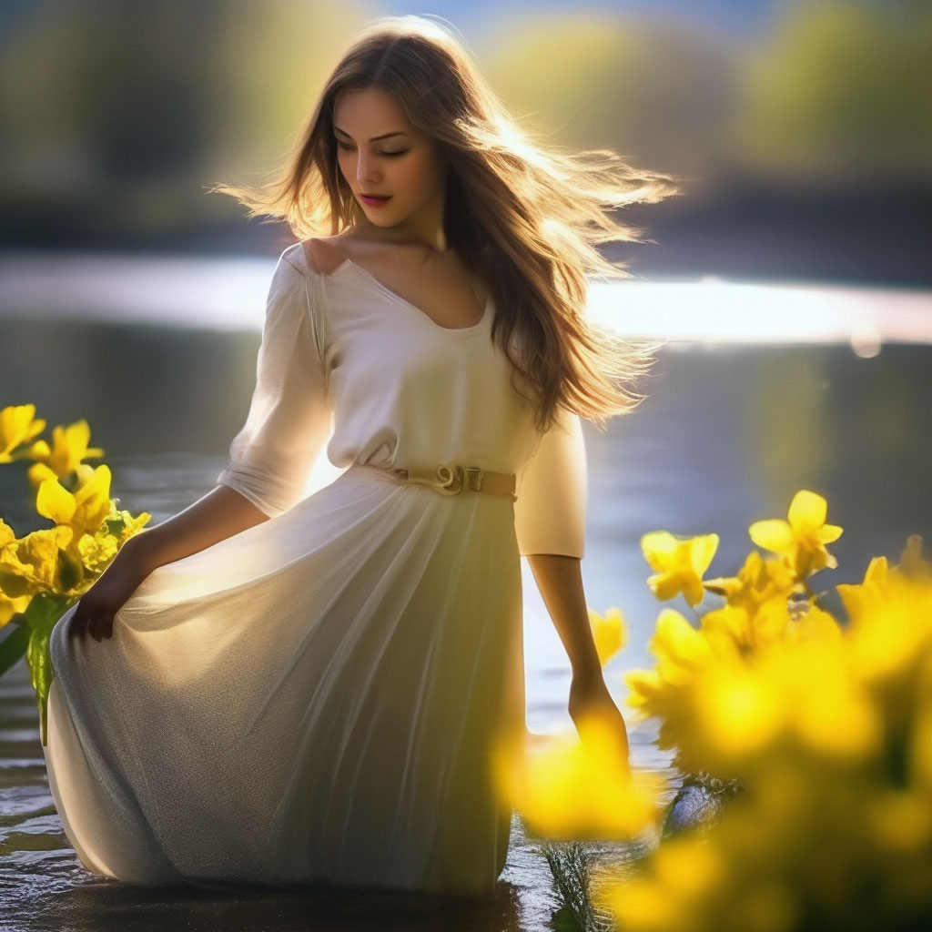 "Have a nice warm spring morning gently with thin strokes on the wet ...