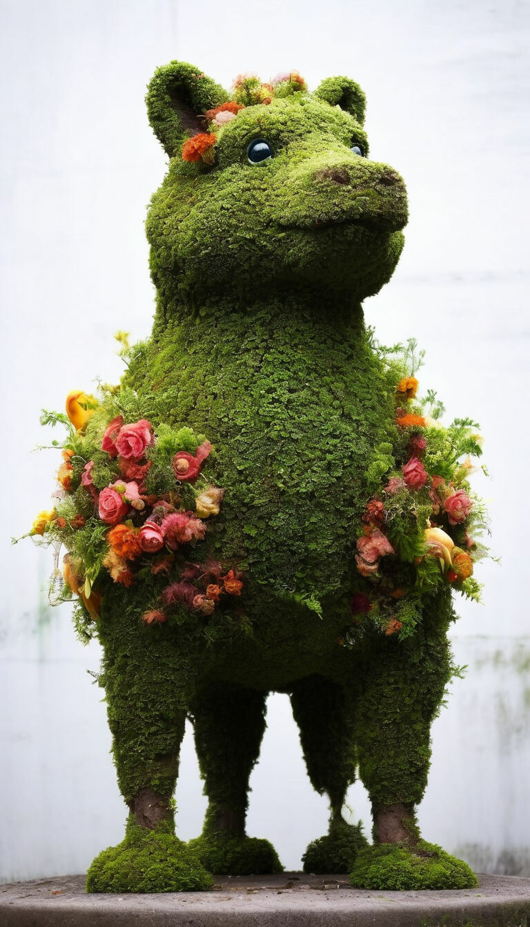 ". Fancy animal-shaped trees made by a…" — image created in Shedevrum