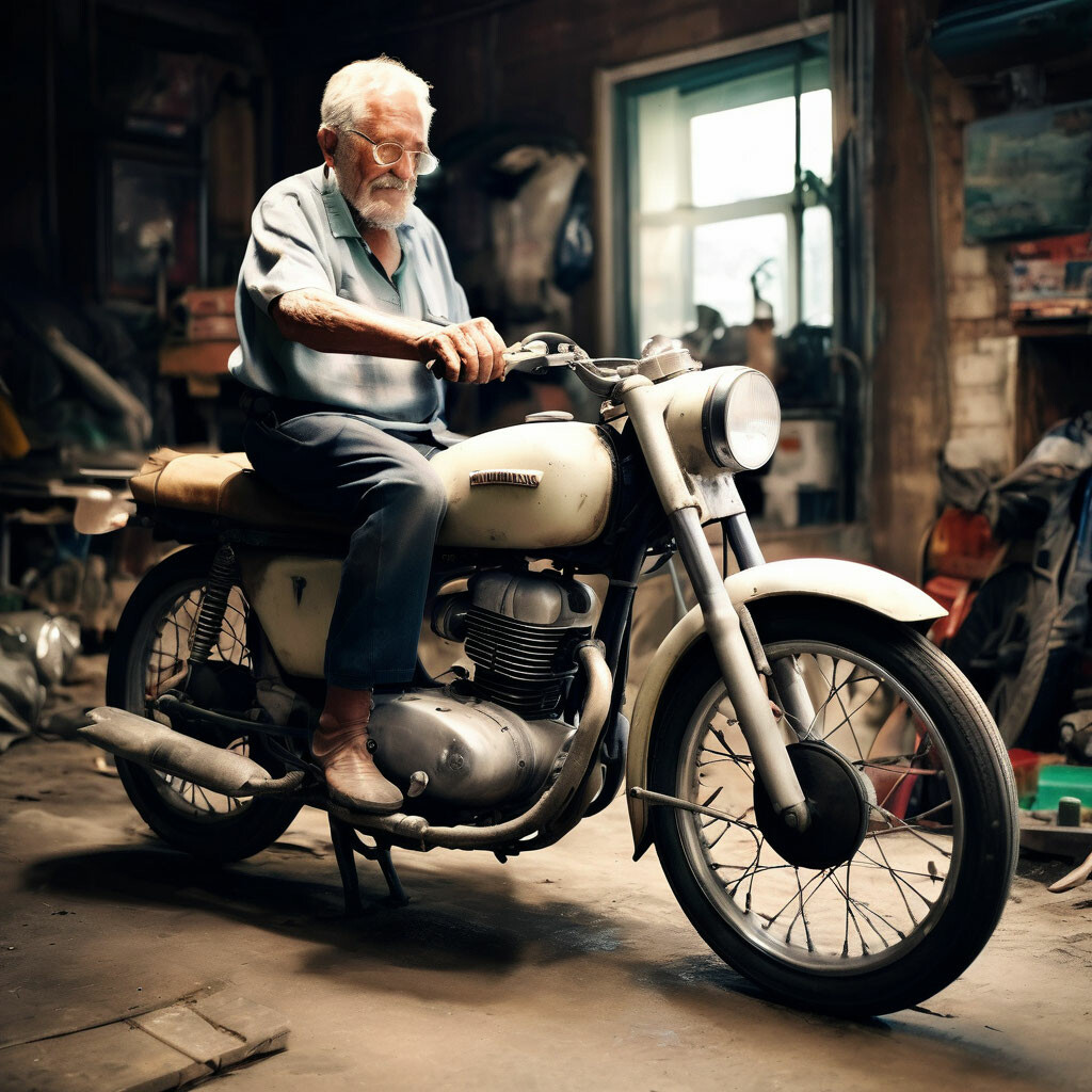 "The Alpha Jupiter motorcycle is an …" — image created in Shedevrum