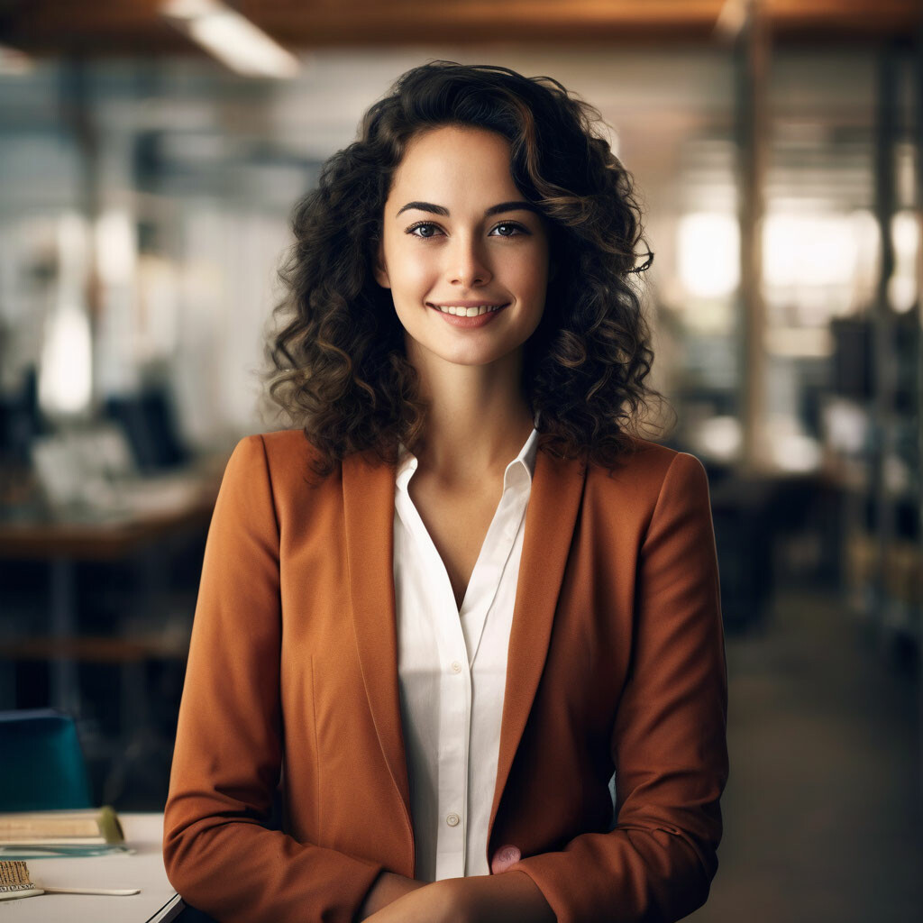 "A woman has created a company" — image created in Shedevrum