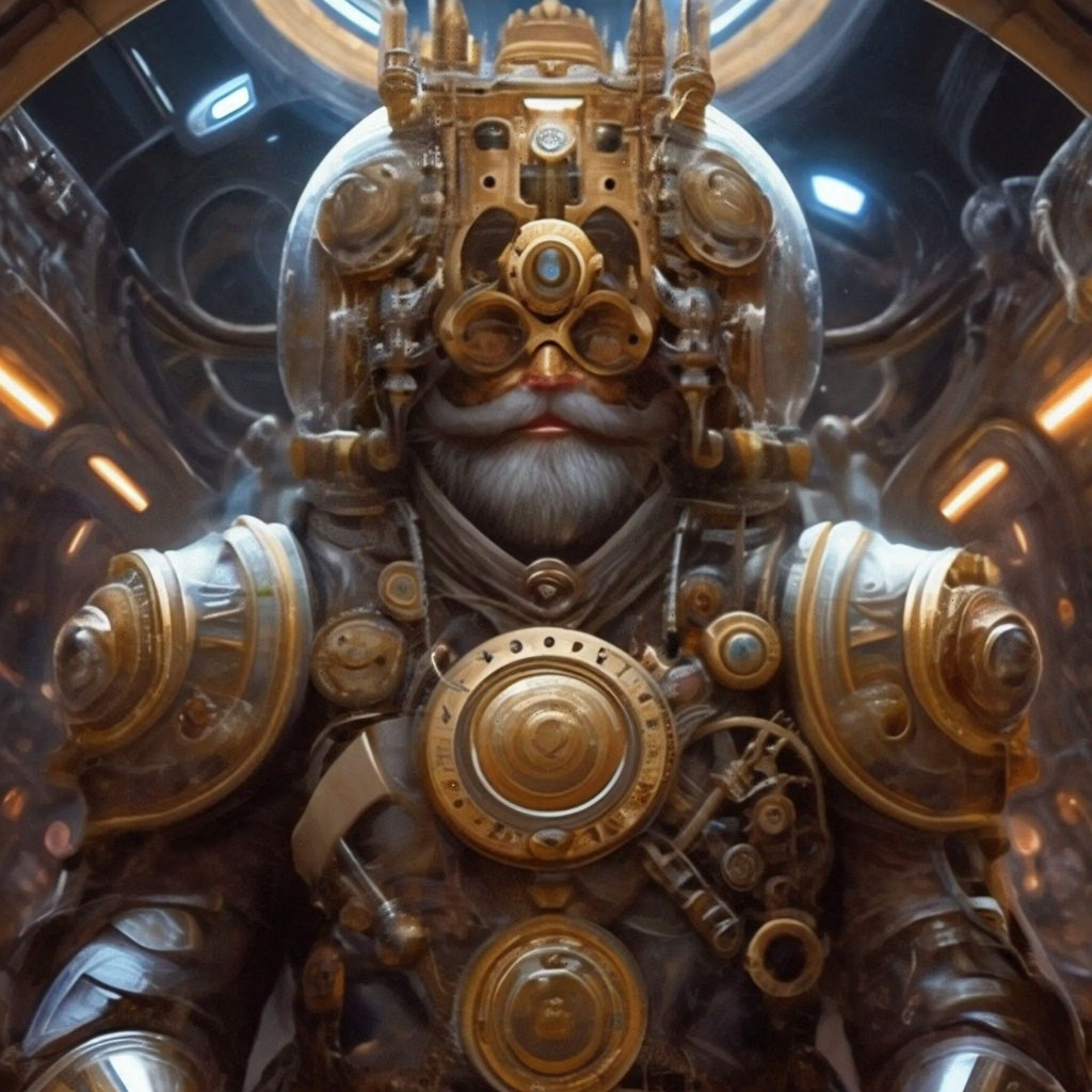 "Space King, aesthetically pleasing, beautiful, realistic, high detail ...