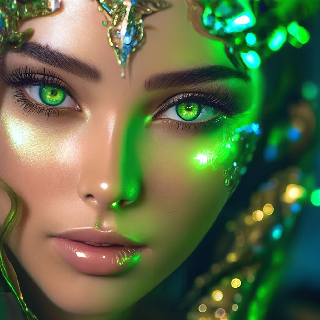 " ️ Turkish princess girl, beautiful face,lush hair, iridescent shimmer ...
