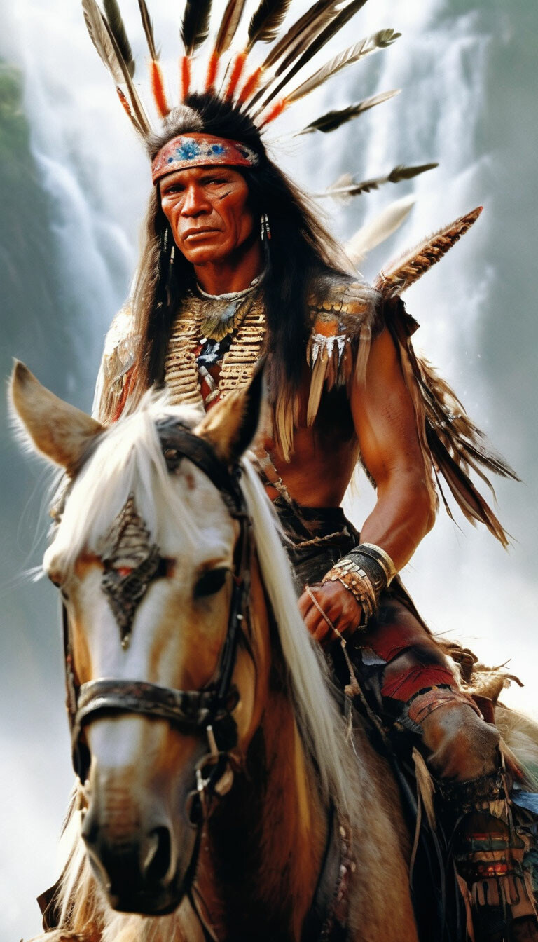 "Lois Royo. Chingachgook, chief of the Mohican tribe, tattooed on his ...