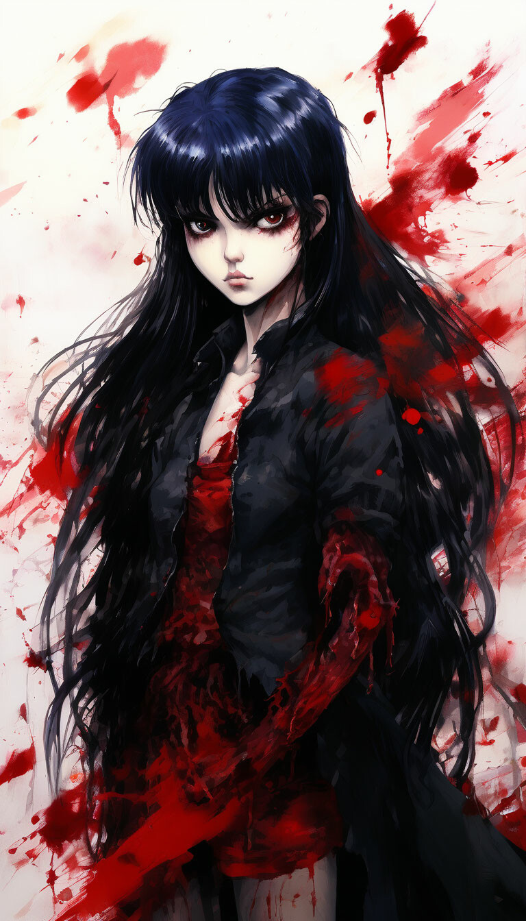 "Rei Hino mars style scary brutal bloodly deadinside darknest Q Hayashida Dorohe doro" — image ...