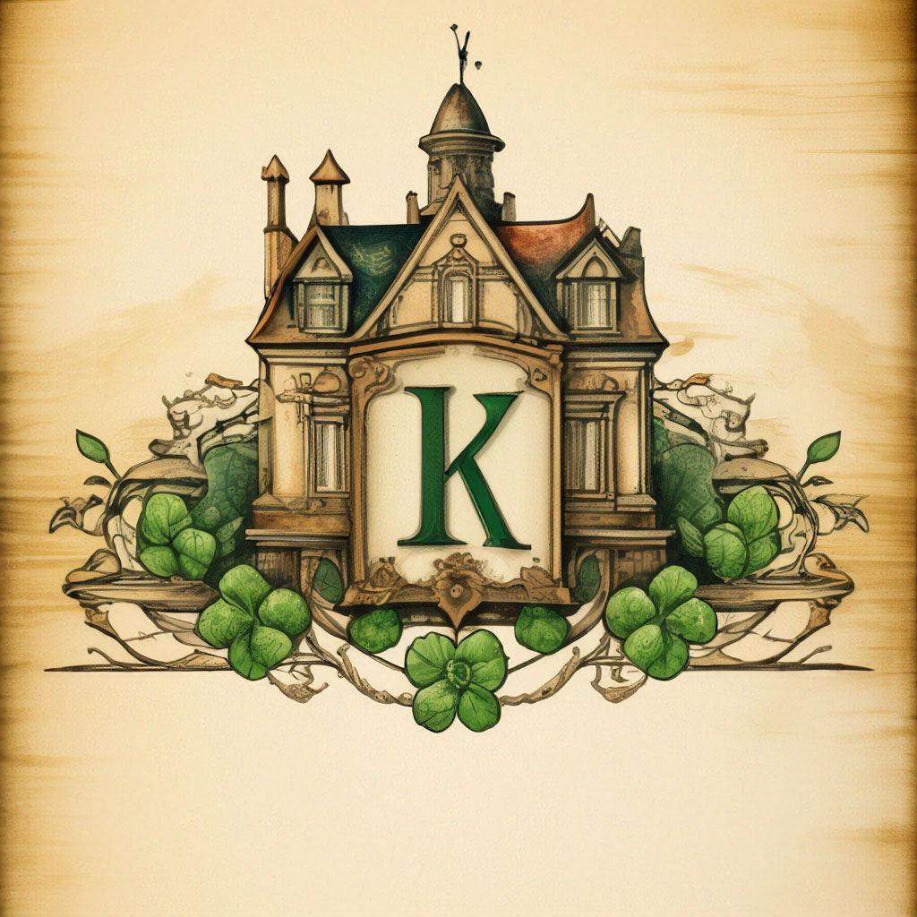 "Vintage letterhead with a free field for writing, logo with the letter ...