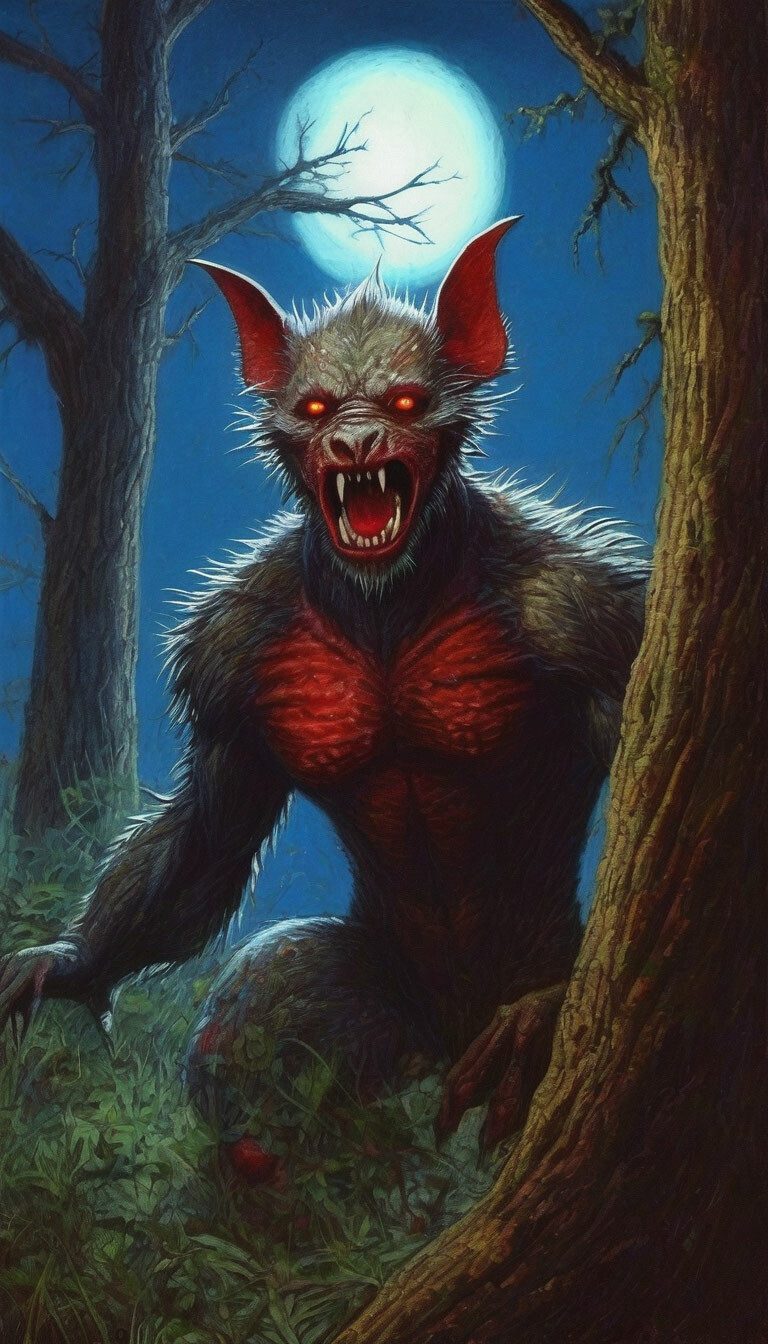 "Чупакабра Chupacabra+bodybuilder …" — image created in Shedevrum