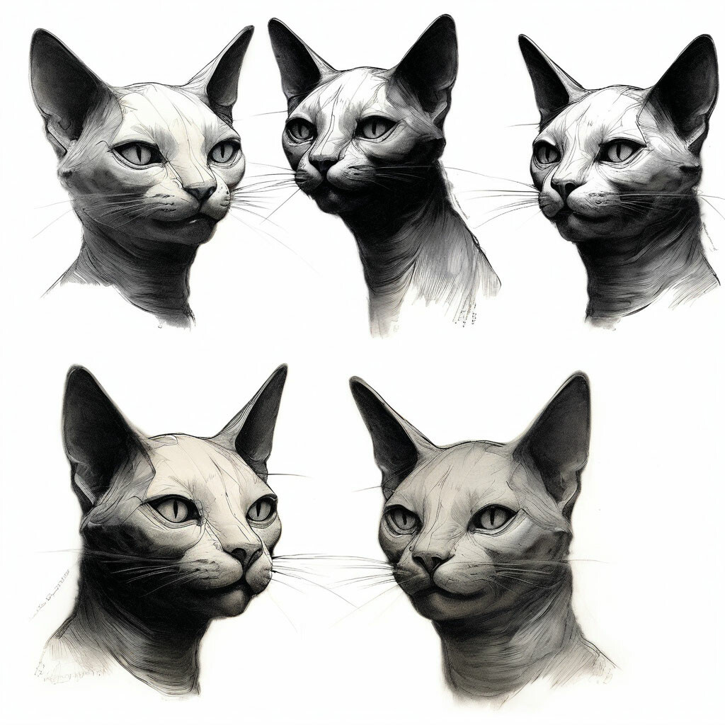 "Anatomy of a cat's head from …" — image created in Shedevrum