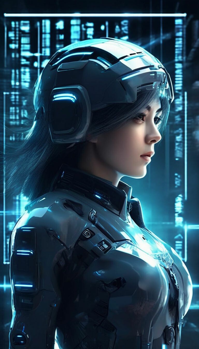 "Ghost in a shell, cyber security …" — image created in Shedevrum