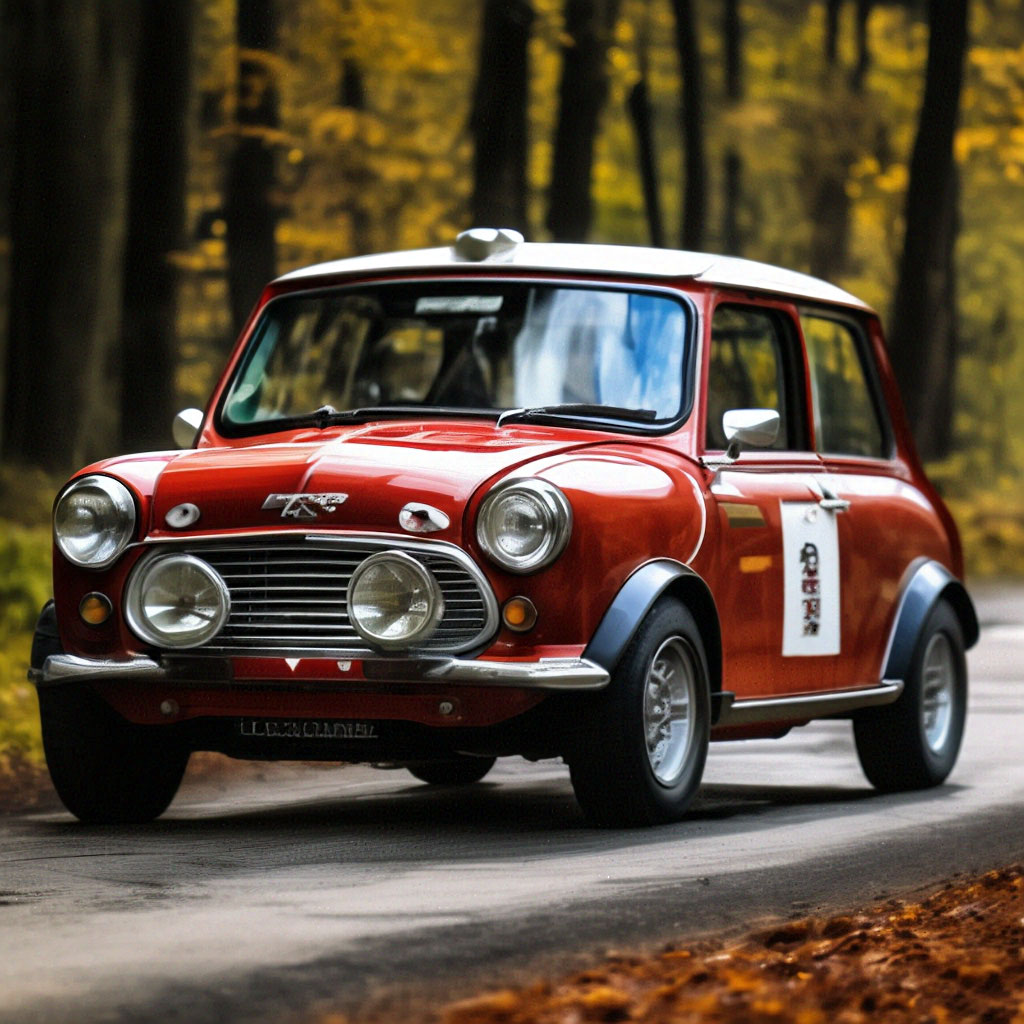 "Mini Cooper Rally" — image created in Shedevrum
