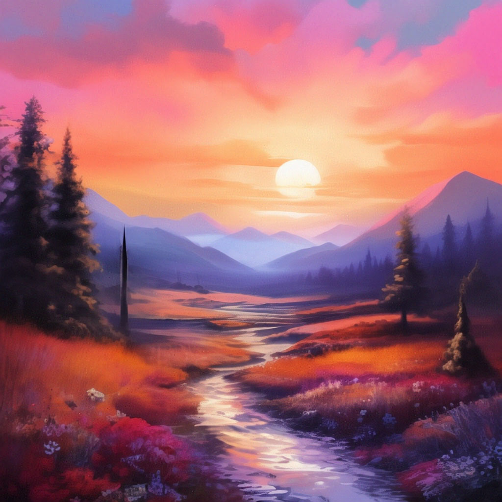 "Landscape in pastel colors Landscape in pastel colors" — image created ...