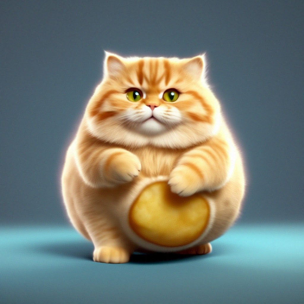 "Funny Spherical spherical fat fluffy …" — image created in Shedevrum