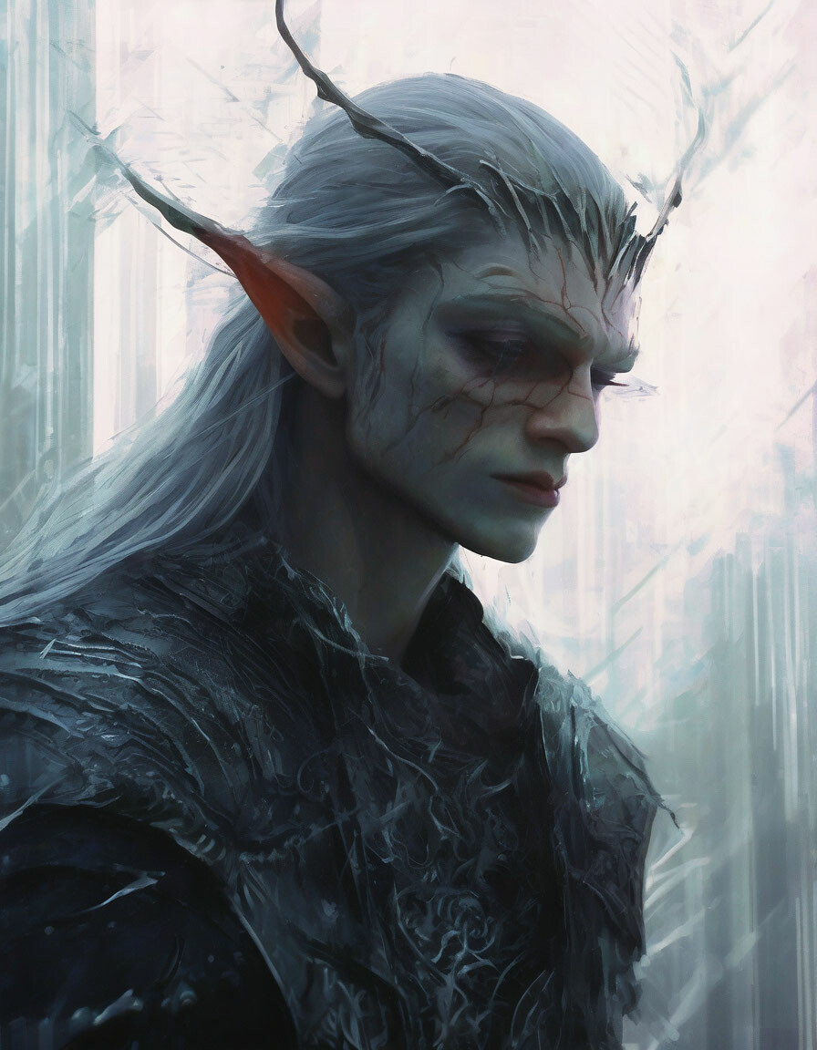 "@yell.f The ruthless iron-blooded Elf King Oberon atmospheric art ...