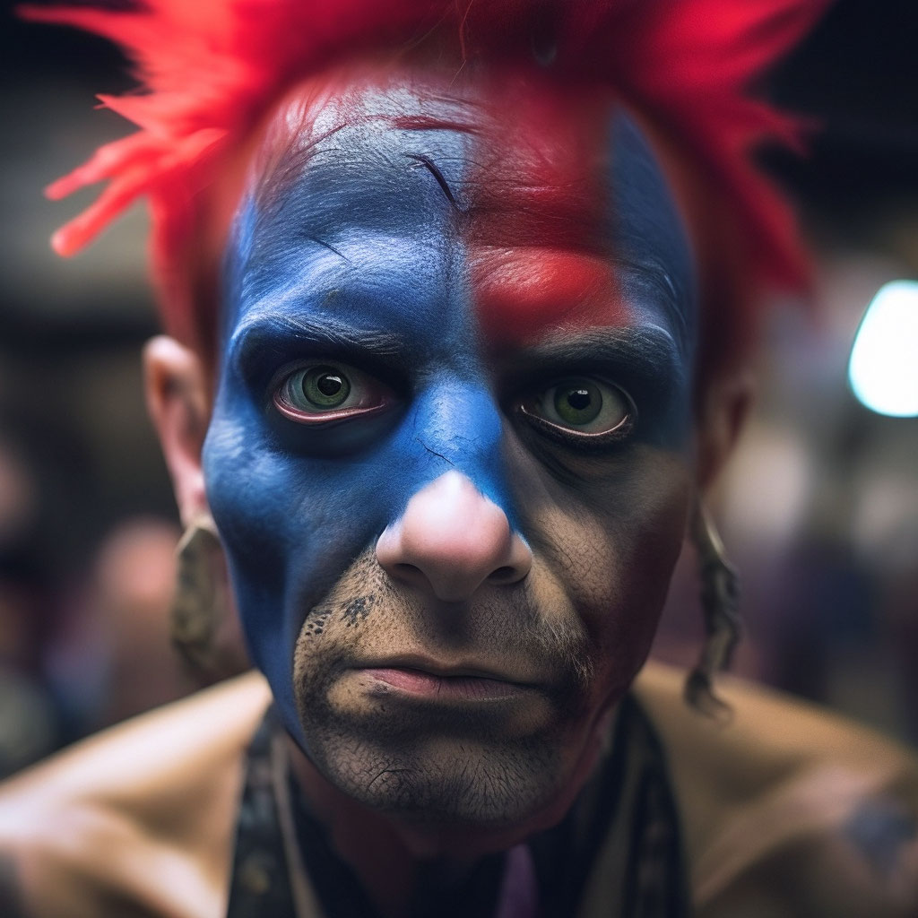 "Nasty face" — image created in Shedevrum