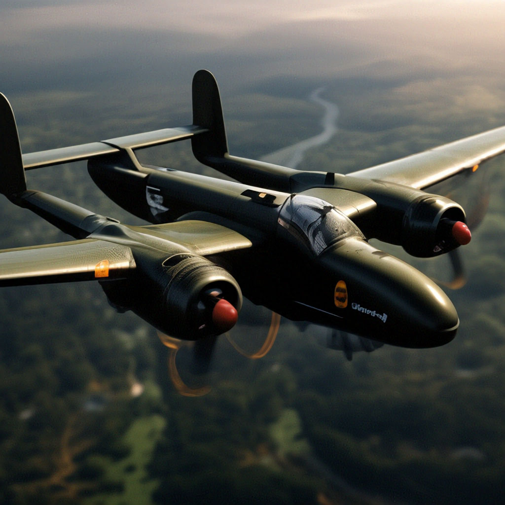 "P-61A" — image created in Shedevrum