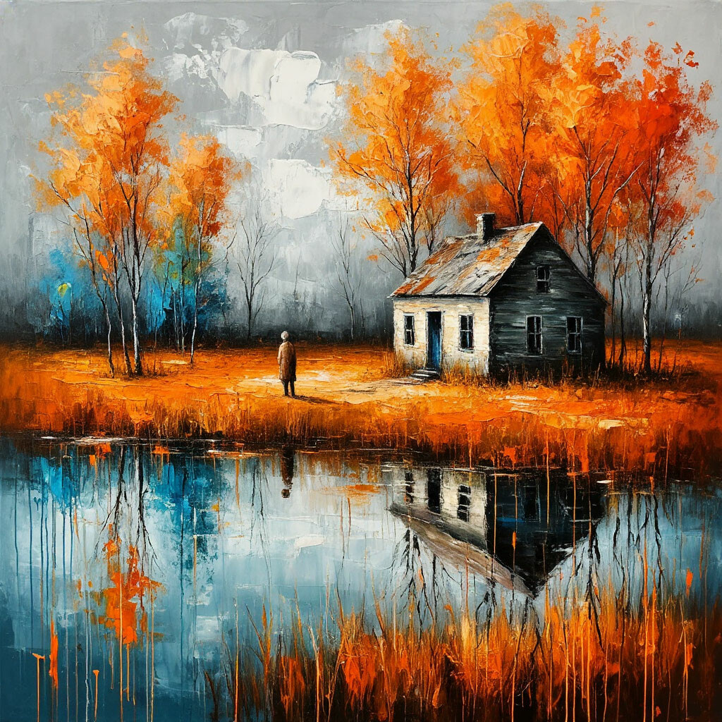 «This surrealistic painting combines…» — картинка создана в Шедевруме