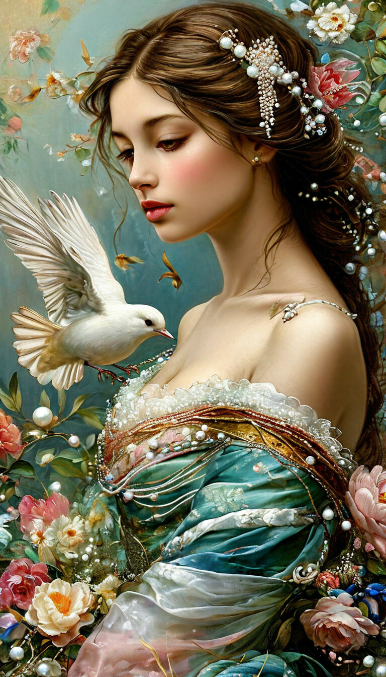 "Raphael, Japanese painting,beading …" — image created in Shedevrum