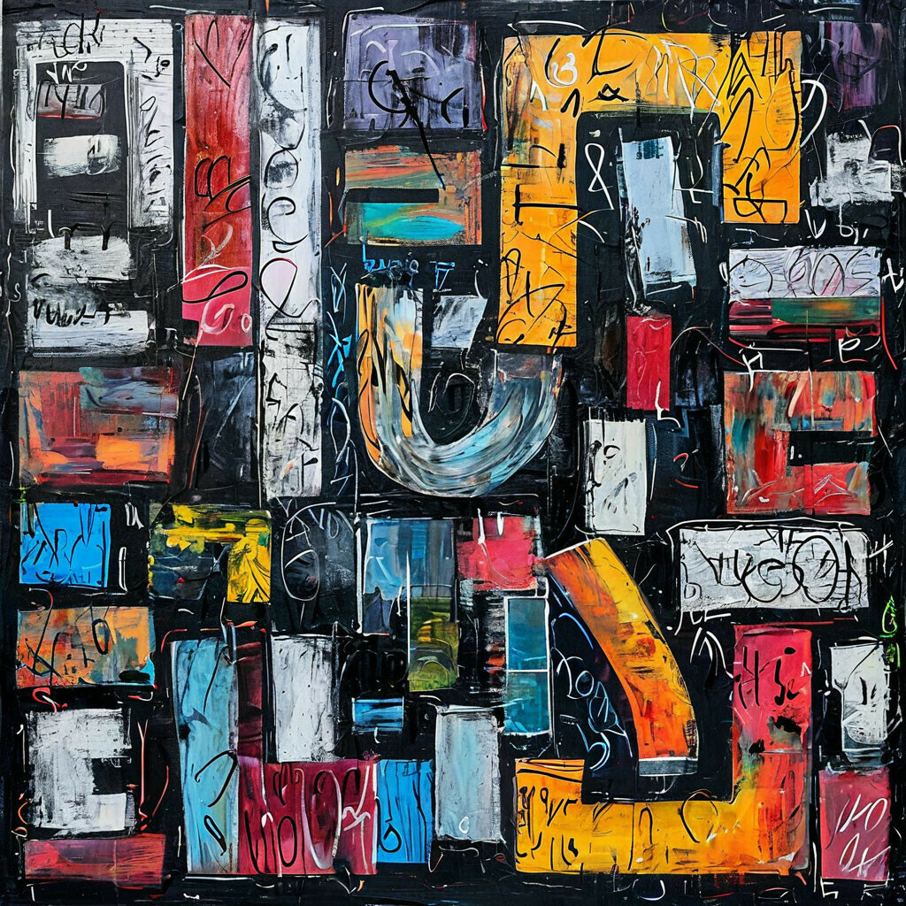 "Abstract composition of letters and …" — image created in Shedevrum