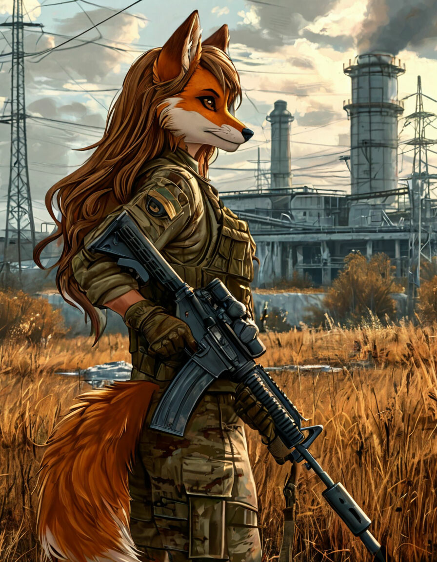 "Furry art anime Stalker, location of …" — image created in Shedevrum