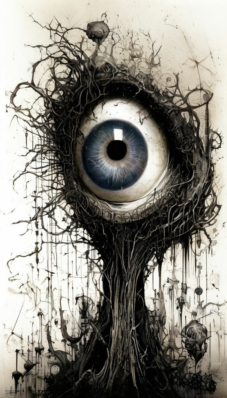 "A crooked eye .Miphology ,morphology…" — image created in Shedevrum