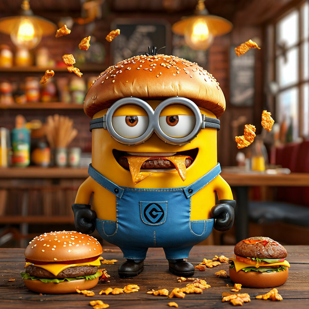 «Создай 3D модель миньона Который …» — картинка создана в Шедевруме