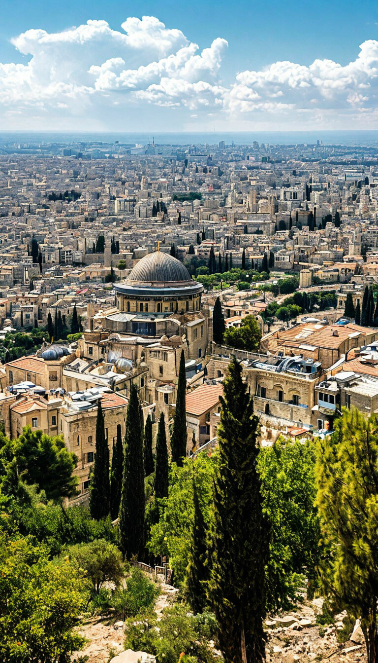 ". The most beautiful views of Jerusalem" — image created in Shedevrum