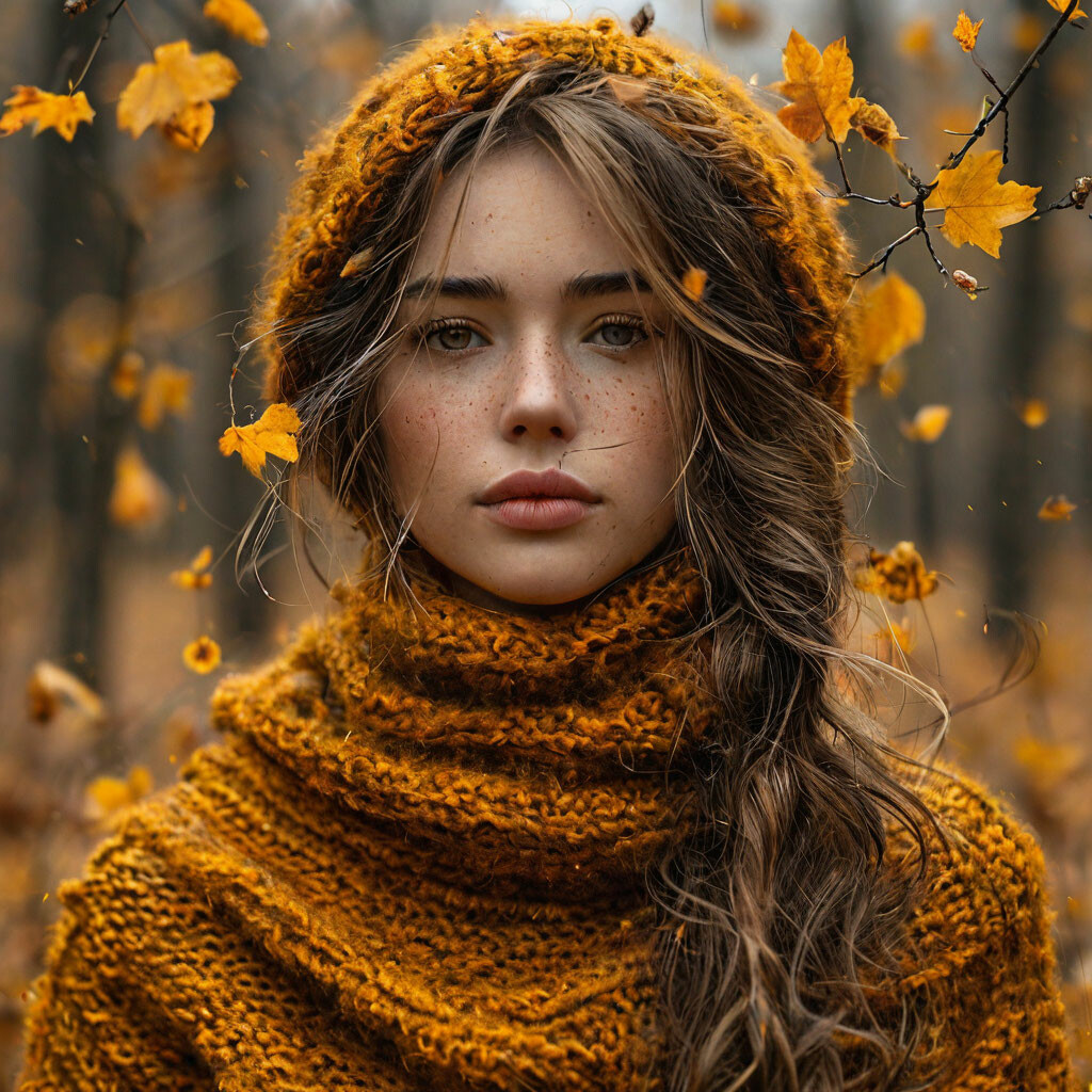 "Autumn you look like my sadness" — image created in Shedevrum
