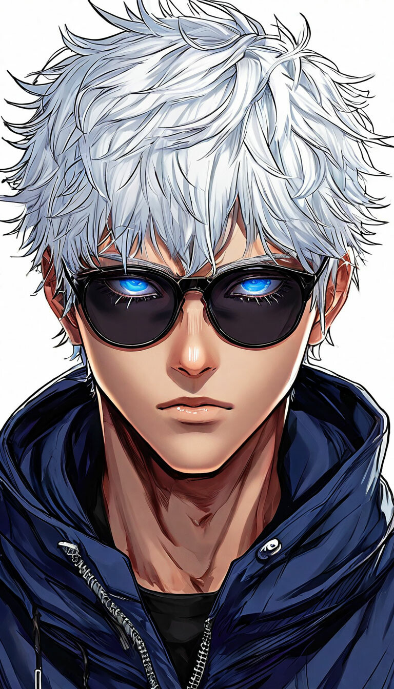 "The magic of Satoru Gojo 28 years old…" — image created in Shedevrum