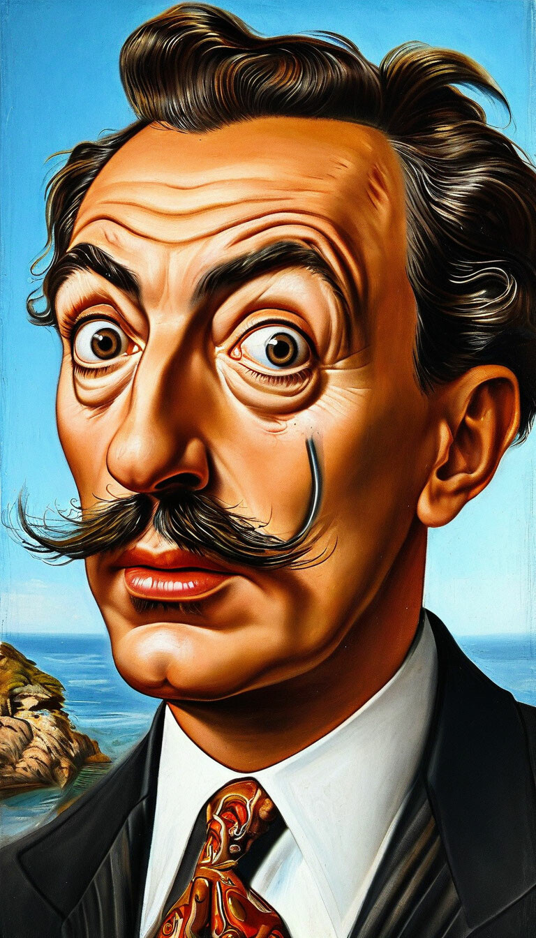 "Self-portrait of Salvador Dali" — image created in Shedevrum