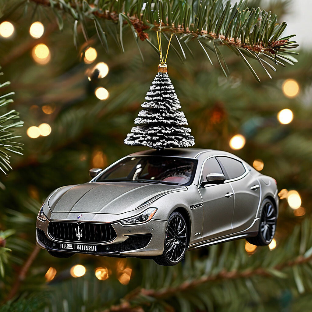 "Maserati Ghibli Christmas Tree Toy (2013) Grey" — image created in ...