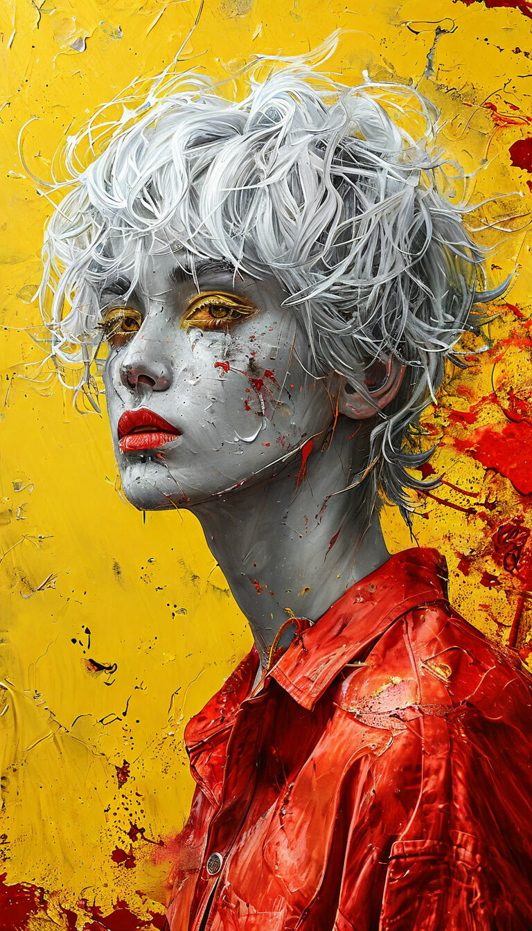 "There is no limit to joy ... White,Gray,Yellow,Red hyperrealism ...