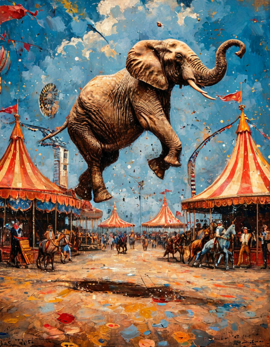 "Circus, circus, circus... Grotesque Surrealism Abstract Splatter Spots ...