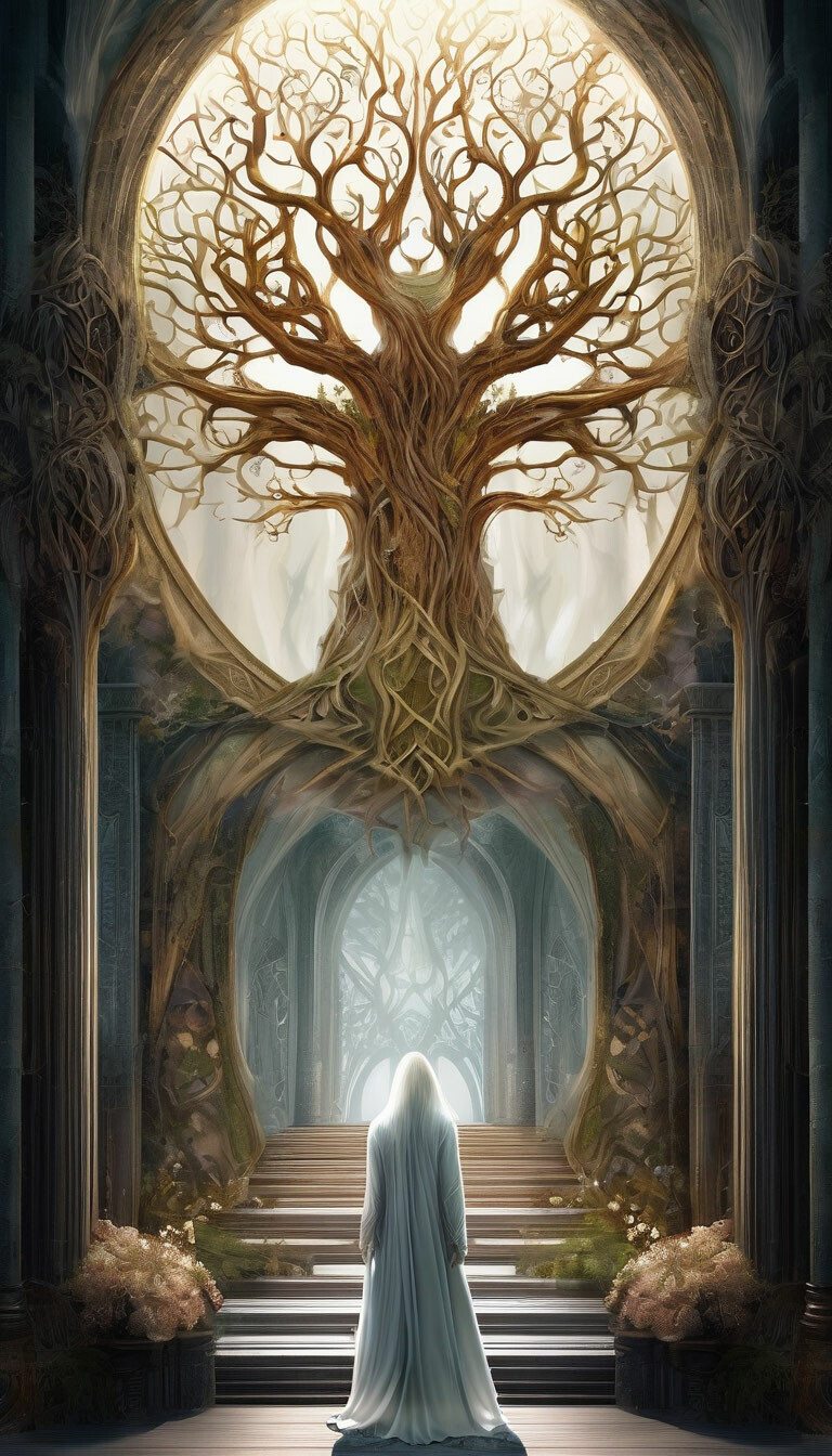 "Thranduil and the Tree of Life, …" — image created in Shedevrum